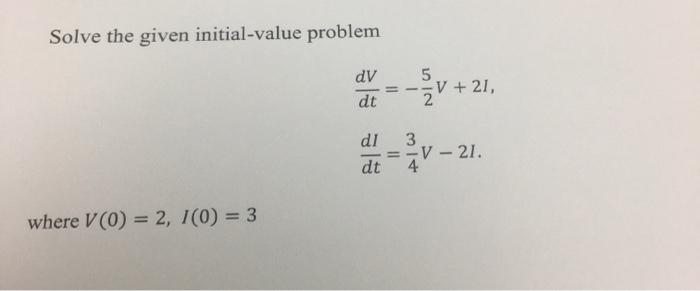 Solved Solve the given initial-value problem | Chegg.com