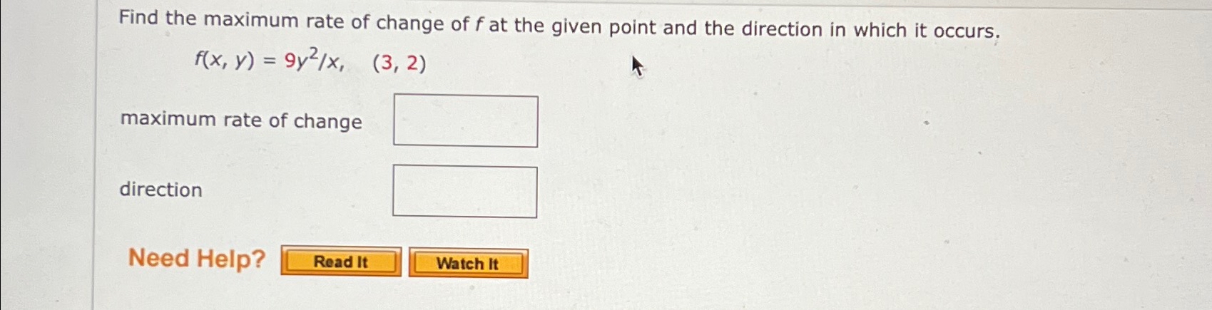 Solved Find the maximum rate of change of f ﻿at the given | Chegg.com