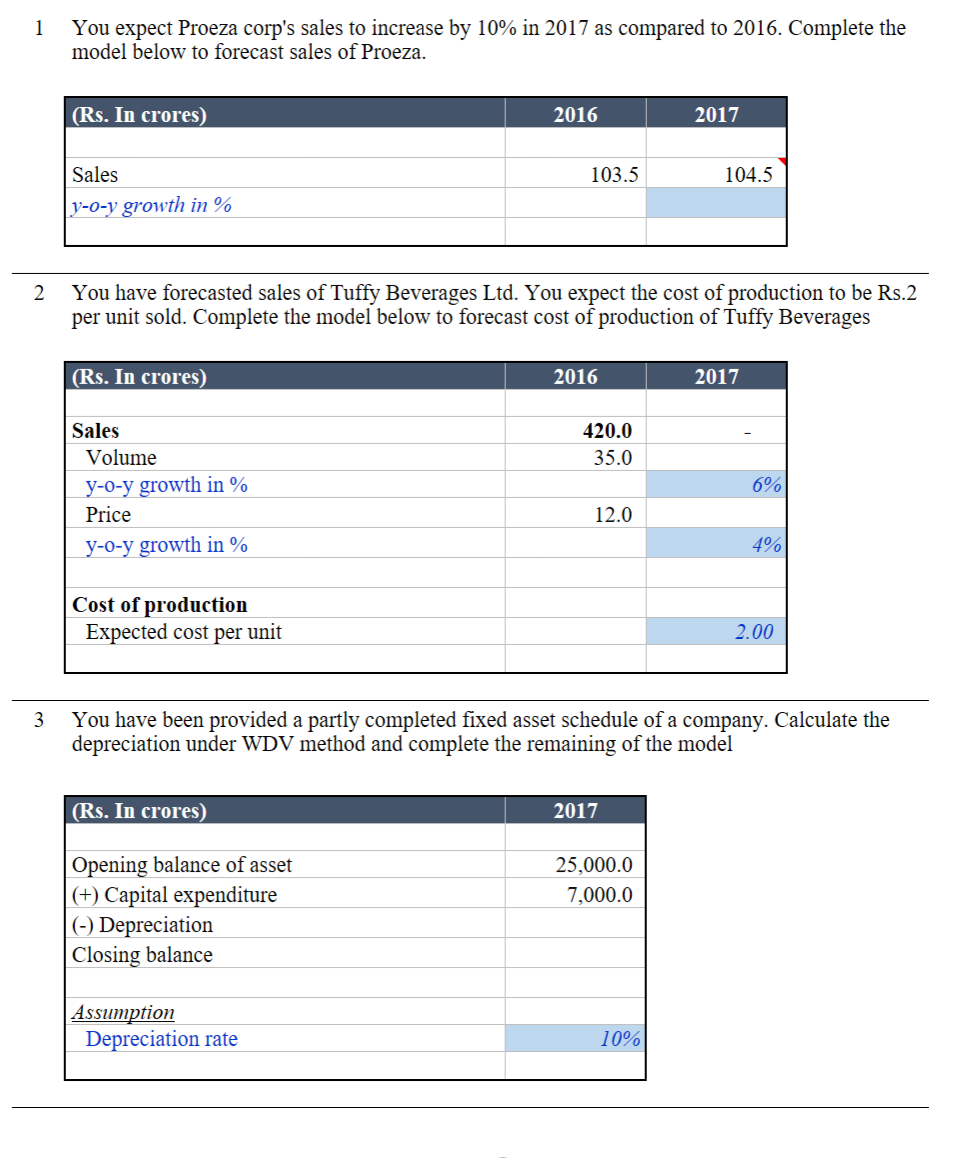 Solved 1 You expect Proeza corp's sales to increase by 10% | Chegg.com