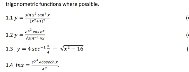 Solved trigonometric functions where | Chegg.com