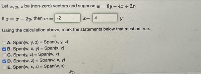 Solved Let x,y,z be (non-zero) vectors and suppose | Chegg.com Solved Let x,y,z be (non-zero) vectors and suppose | Chegg.com