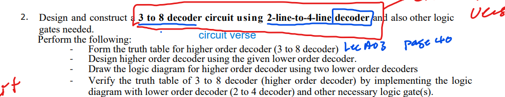 Solved 2. ﻿Design and construct \( \mathbf{3} \) ﻿to | Chegg.com