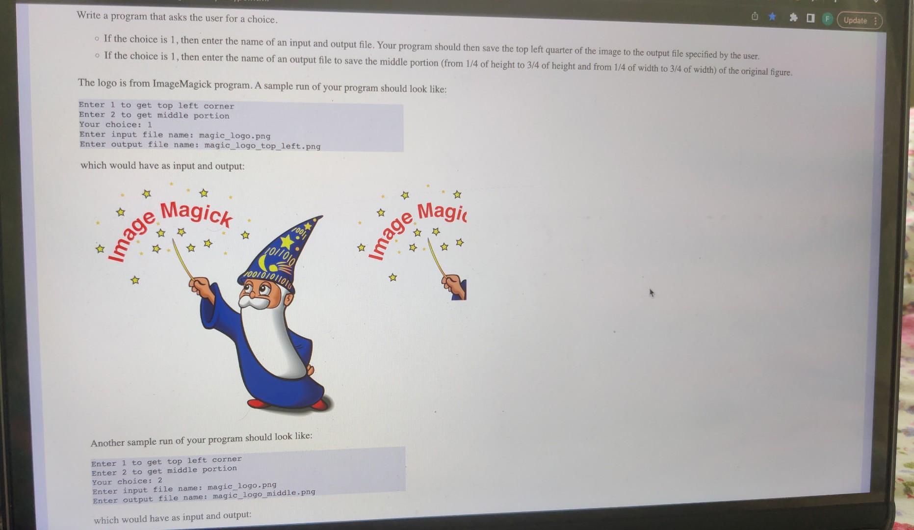 Solved Write a program that asks the user for a choice. If | Chegg.com