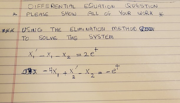 Solved DIFFERENTIAL PLEASE SHOW EQUATION ALL of QUESTION | Chegg.com