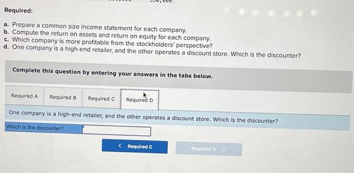 Solved Exercise 4-19A (Algo) Using common size statements | Chegg.com