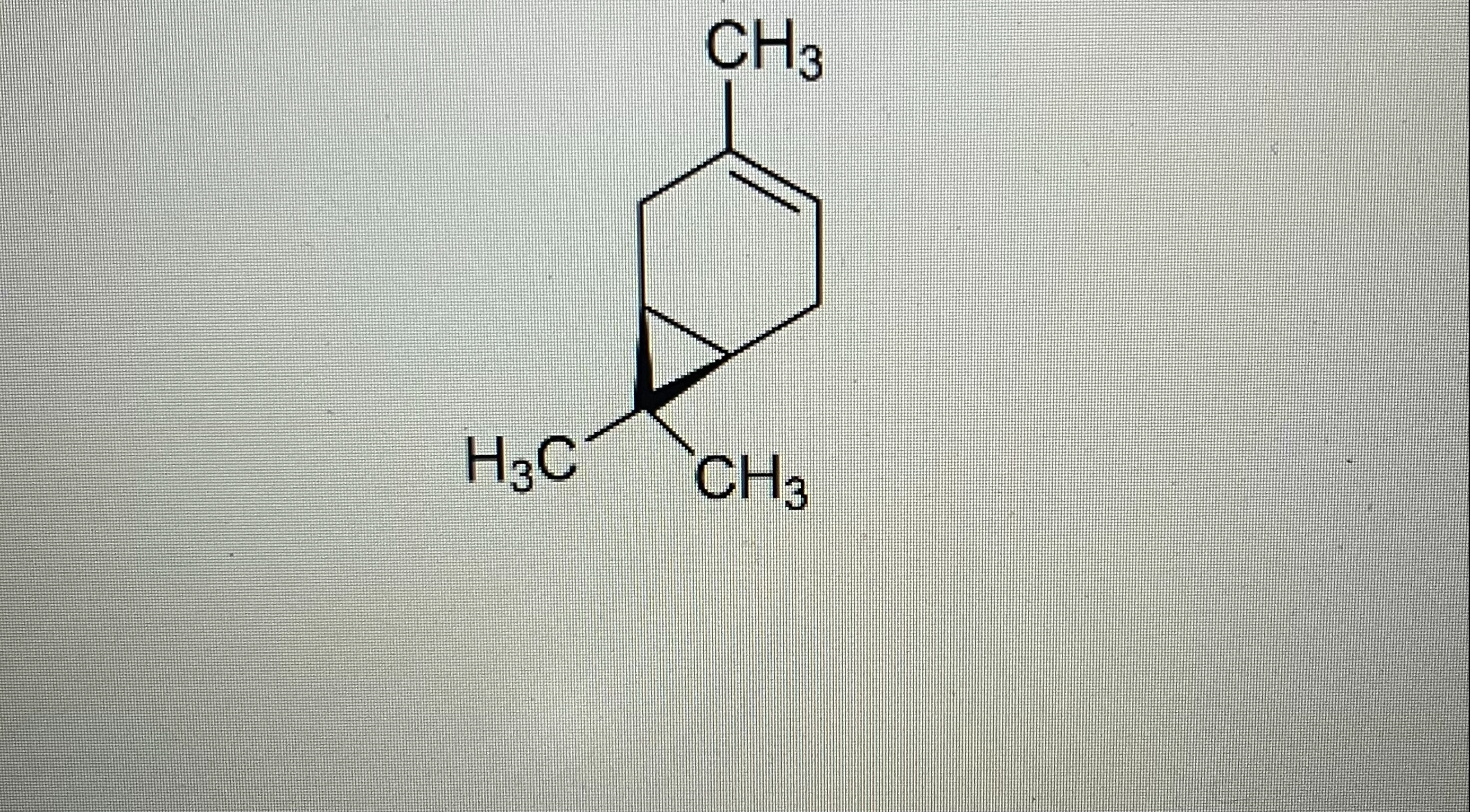 Solved Hydrogenation of 3-carene (structure shown below) | Chegg.com