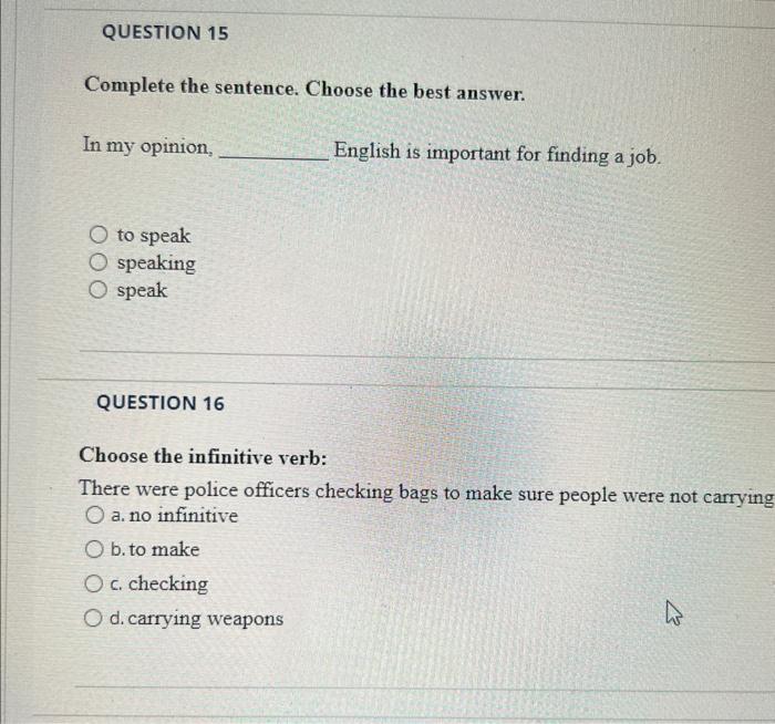 Complete the sentence. Choose the best answer. when | Chegg.com