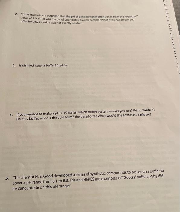 Questions 1a. Using Table 1, calculate the expected | Chegg.com