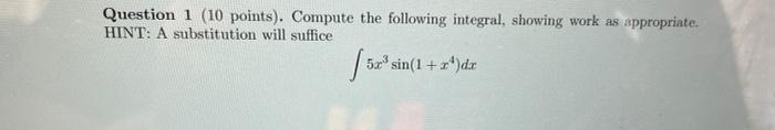Solved Question 1 ( 10 points). Compute the following | Chegg.com