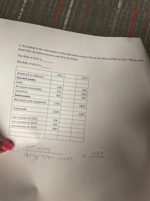 Solved 2. According to the information in the table below, | Chegg.com