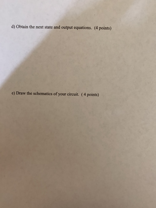 Solved 5. FSM Design and Implementation. The state | Chegg.com