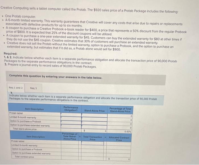 Solved Creative Computing sells a tablet computer called the | Chegg.com