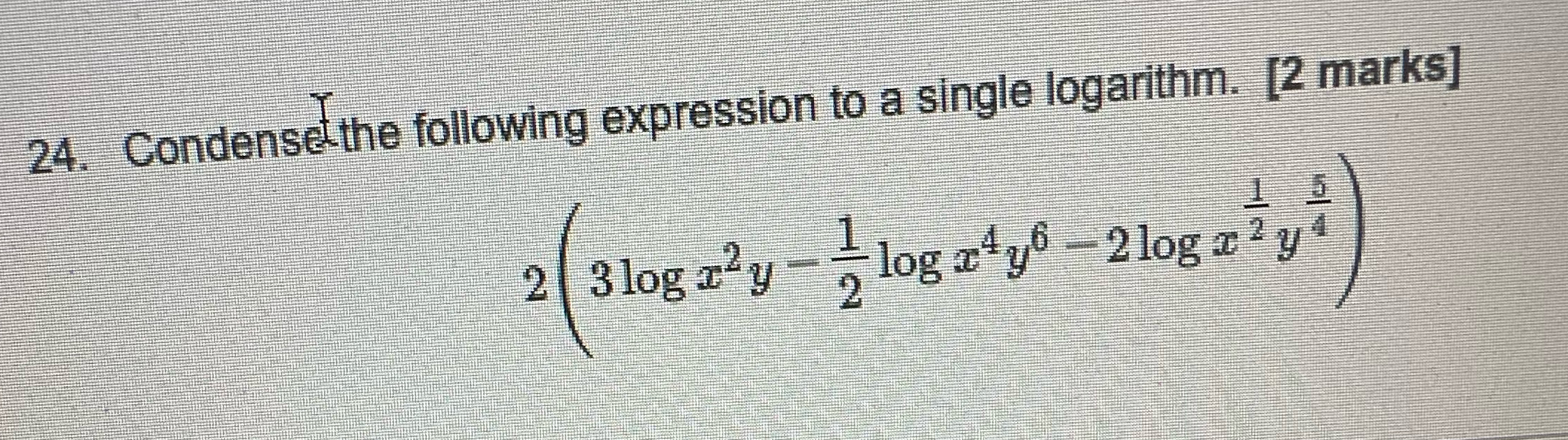 Solved Condensed the following expression to a single | Chegg.com
