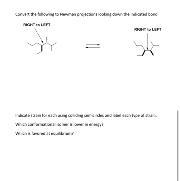 Solved Convert the following to Newman projections looking | Chegg.com