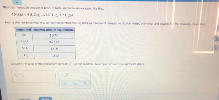 Solved Nitrogen monoxide and water react to form ammonia and | Chegg.com