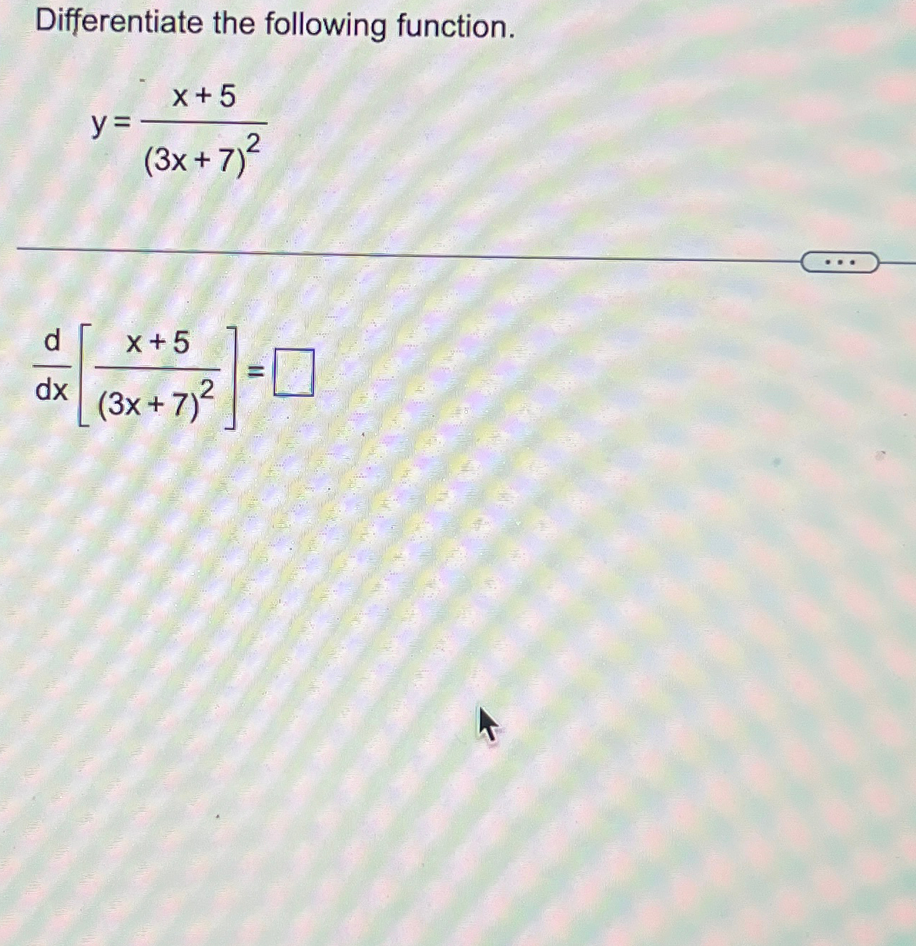 Solved Differentiate the following | Chegg.com