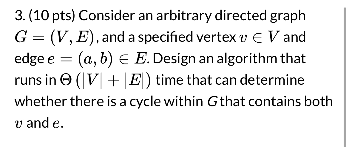 Solved 3. (10 ﻿pts) ﻿Consider an arbitrary directed graph | Chegg.com