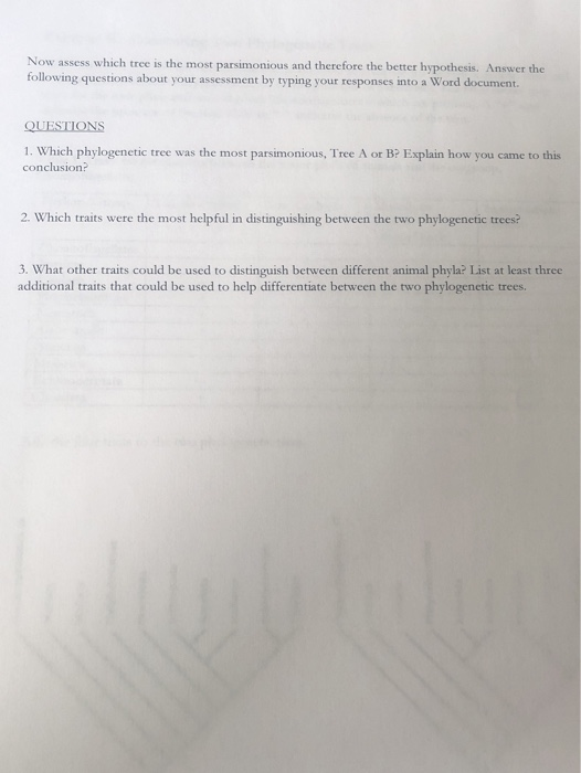 Solved Exercise B: Comparing Two Phylogenetic Trees In this | Chegg.com