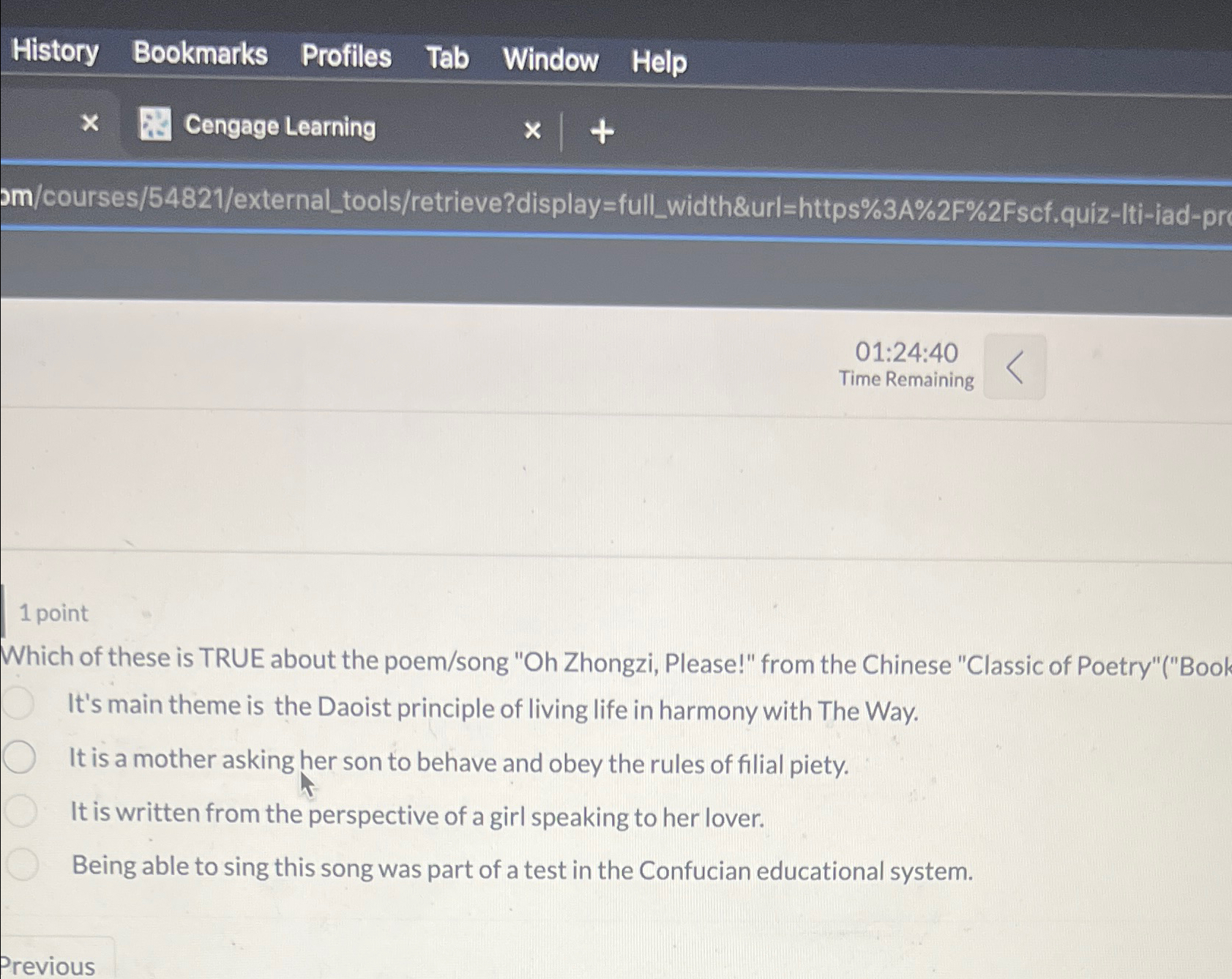 Solved 1 ﻿pointWhich of these is TRUE about the poem/song | Chegg.com