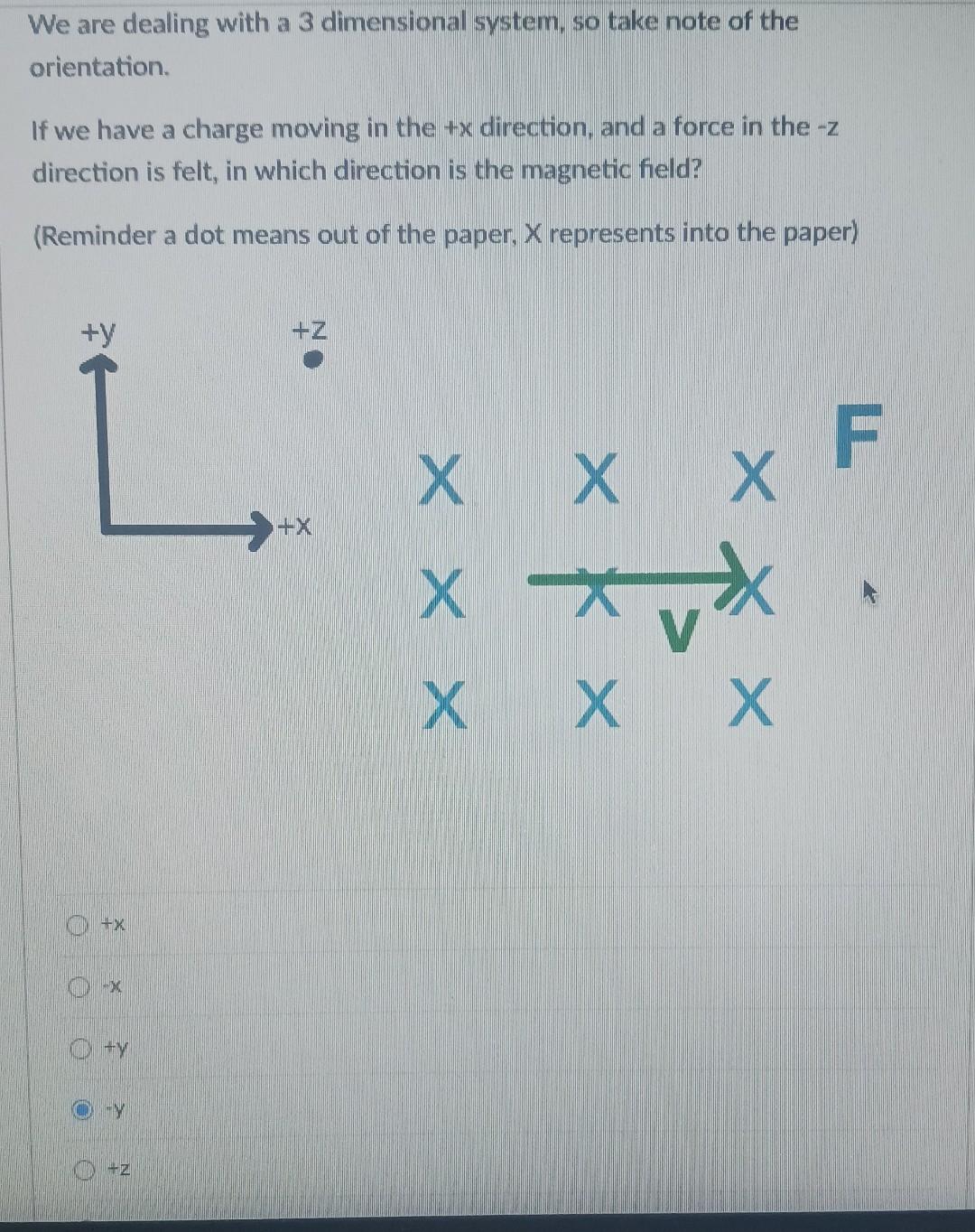 Solved We are dealing with a 3 dimensional system, so take | Chegg.com