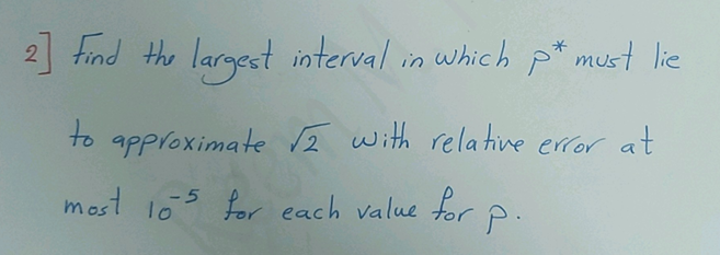 2] ﻿Find the largest interval in which p** ﻿must | Chegg.com