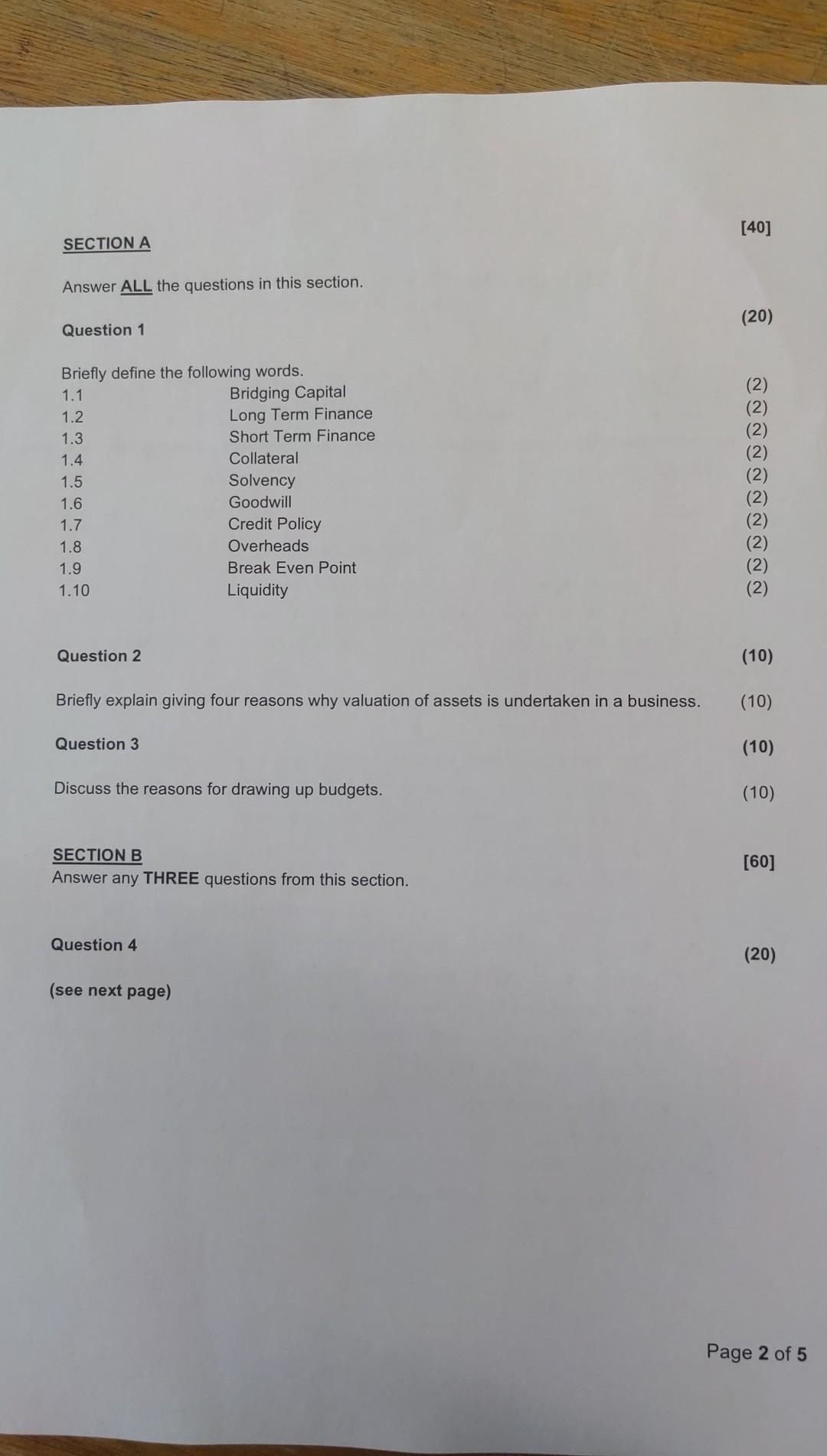 Solved Answer ALL the questions in this section. Question 1 | Chegg.com