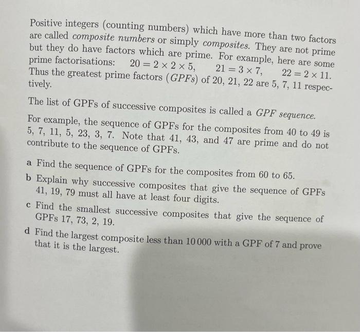 Solved Positive integers (counting numbers) which have more | Chegg.com