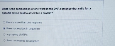 Solved What is the composition of one word in the DNA | Chegg.com