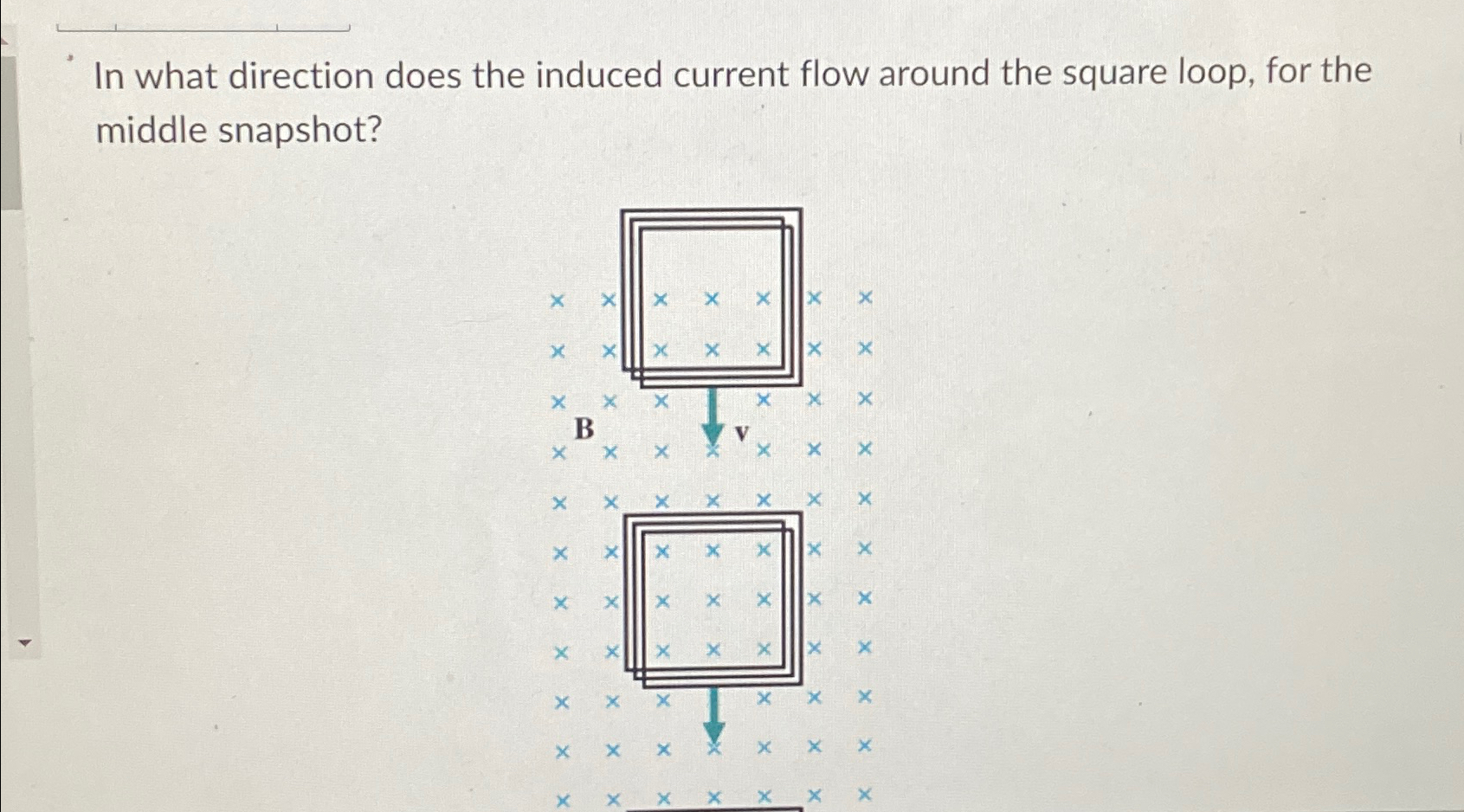 Solved In what direction does the induced current flow | Chegg.com