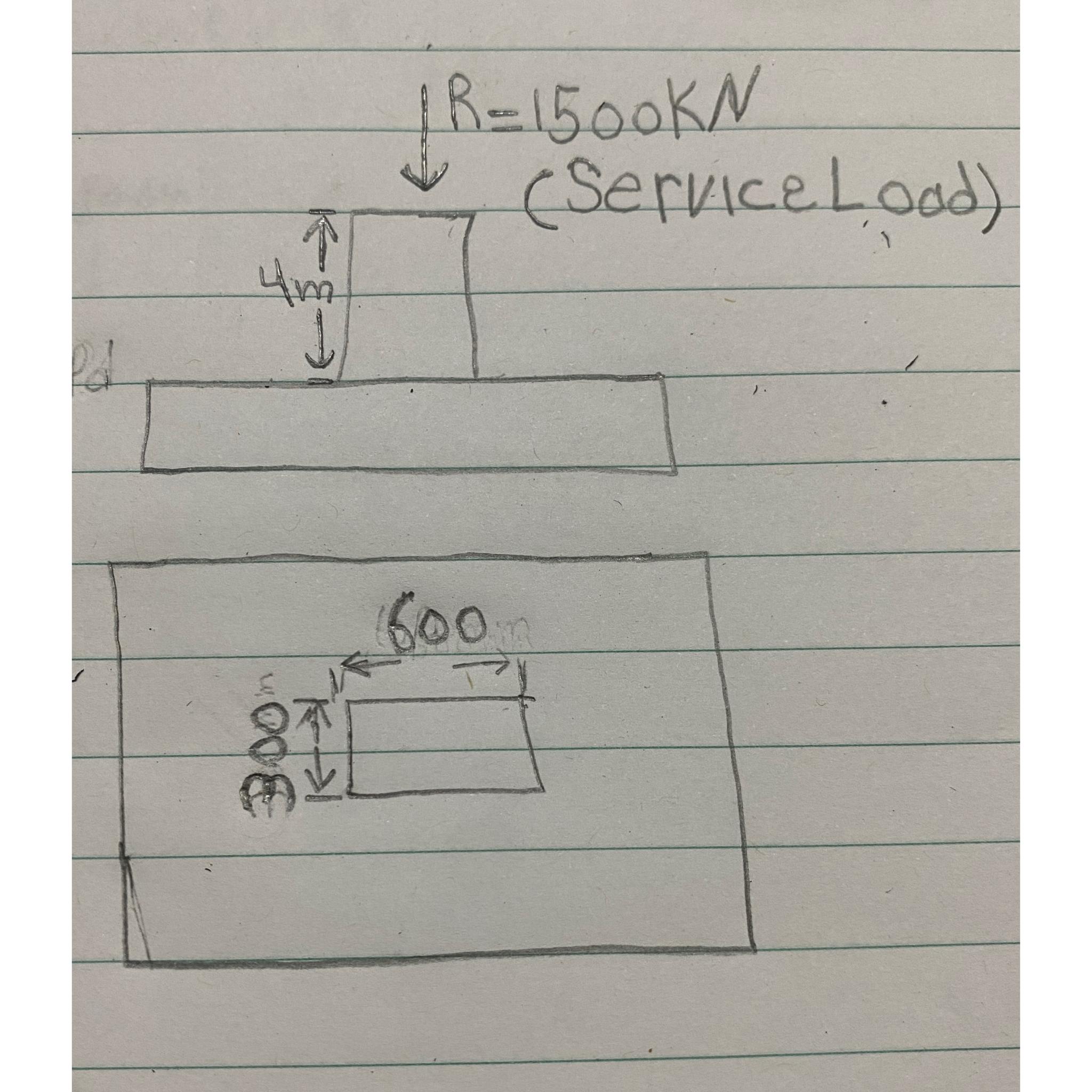 Data: Bearing capacity = 250 ﻿KPa Concrete Cylinder | Chegg.com