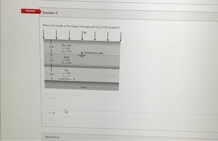 Solved What is the length of the longest drainage path (Hc) | Chegg.com