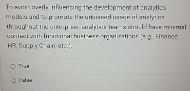 Solved To avoid overly influencing the development of | Chegg.com