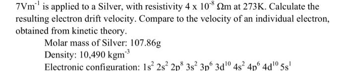 Solved (d) Given the following data on Copper, calculate its | Chegg.com