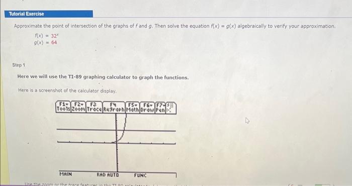 Solved Approximate the point of intersection of the graphs | Chegg.com