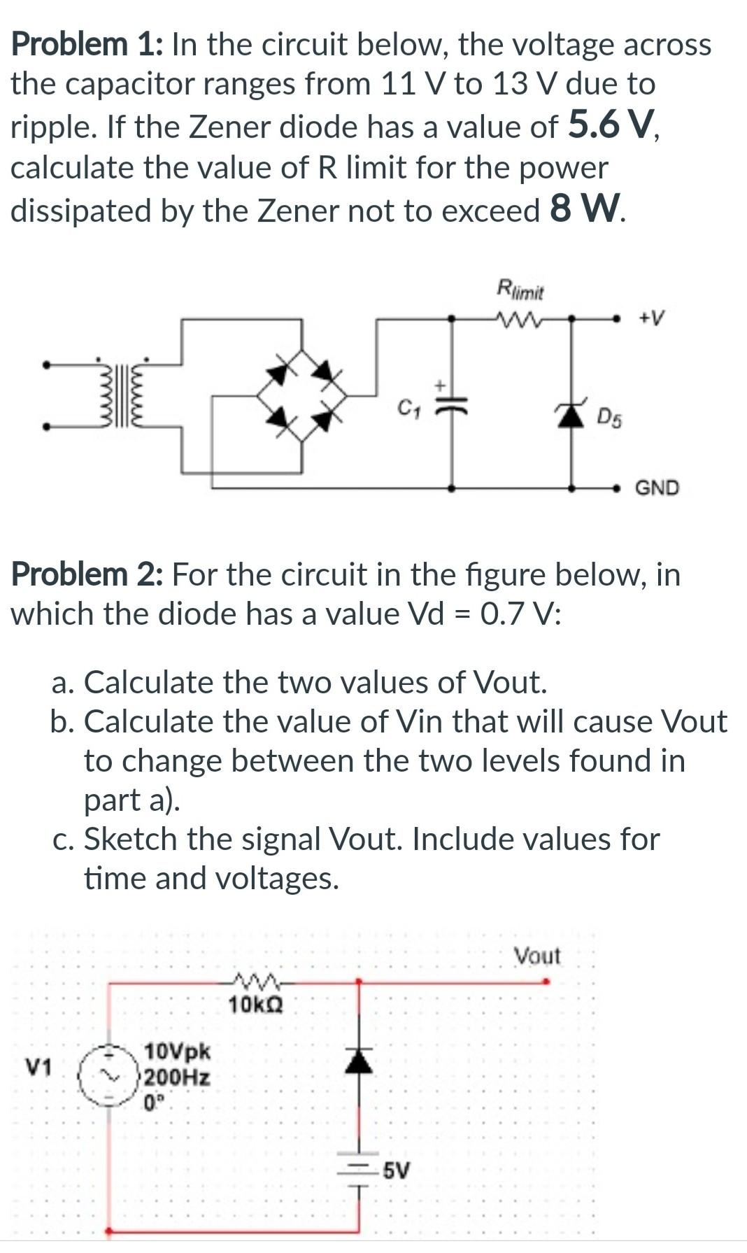 Solved Problem 1: In the circuit below, the voltage across | Chegg.com