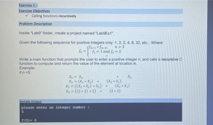Solved Exercise 1- Exercise Objectives Calling functions | Chegg.com