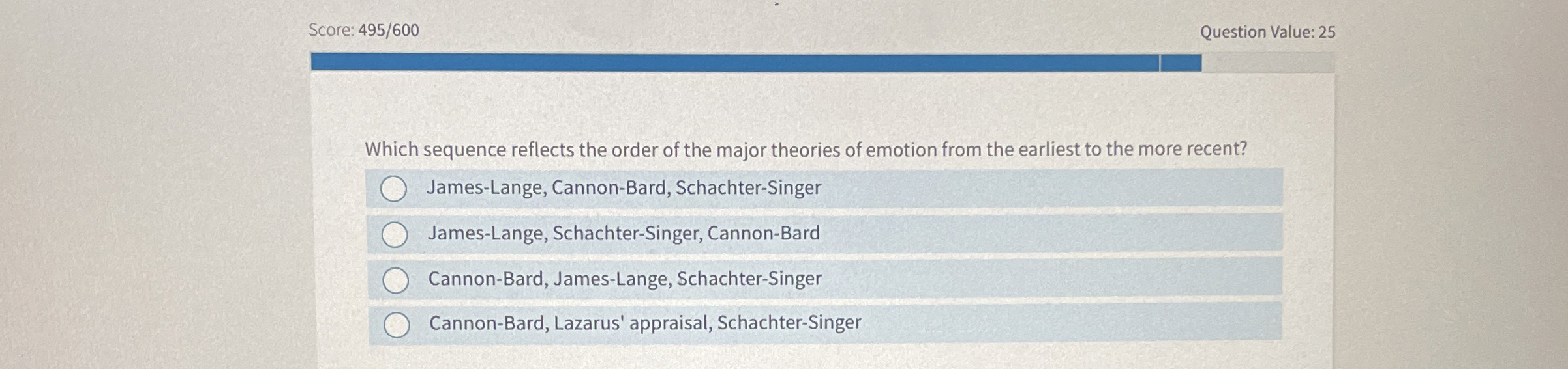 Solved Score: 495600Question Value: 25Which sequence | Chegg.com