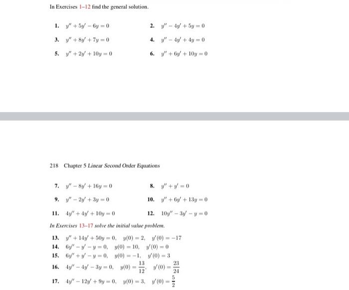 Solved In Exercises 1-12 find the general solution. 1. | Chegg.com