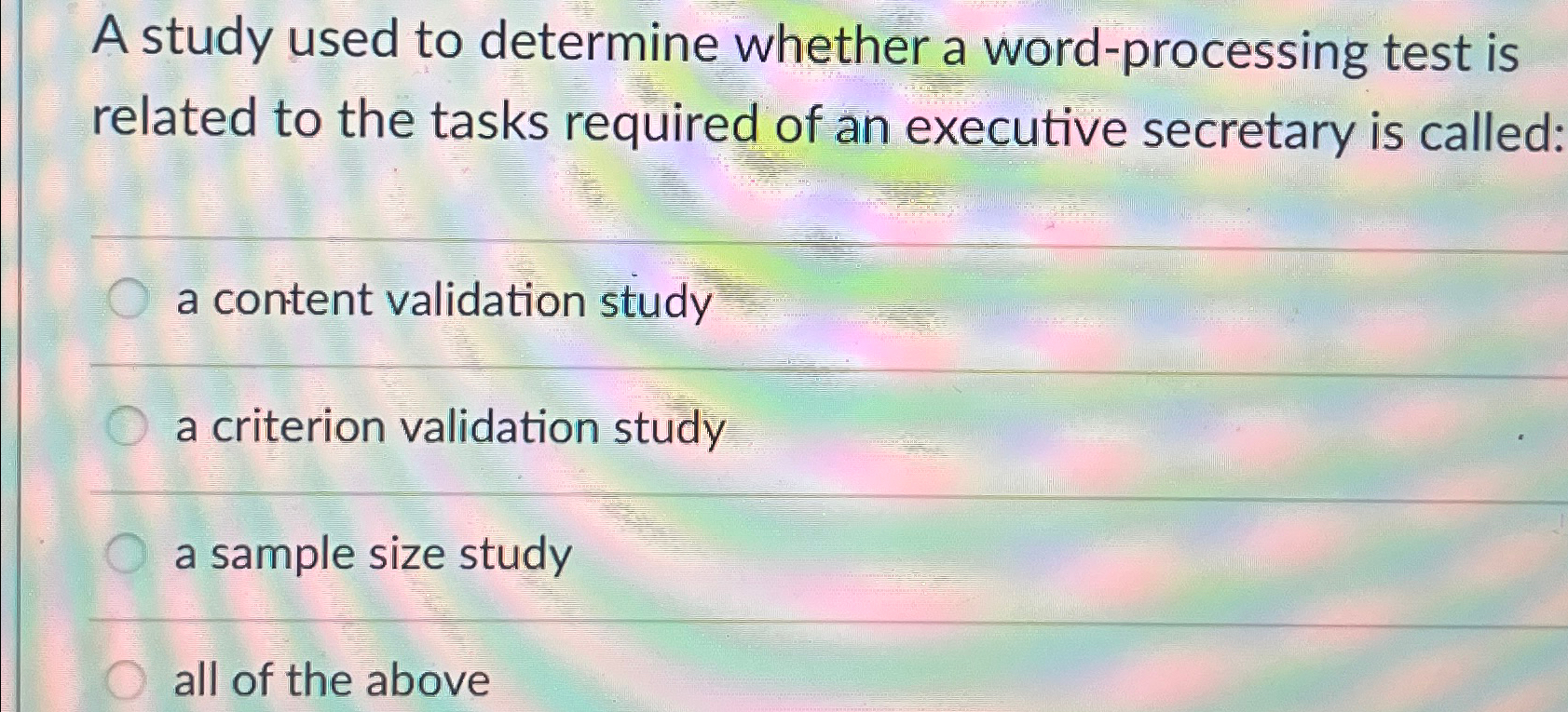 Solved A study used to determine whether a word-processing | Chegg.com