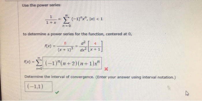 Solved Use The Power Series 1 § 1 X X