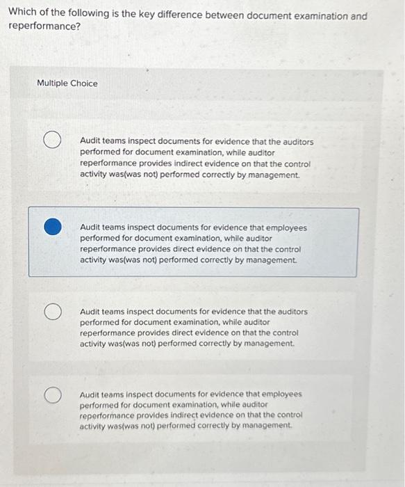 Solved Which of the following is the key difference between | Chegg.com