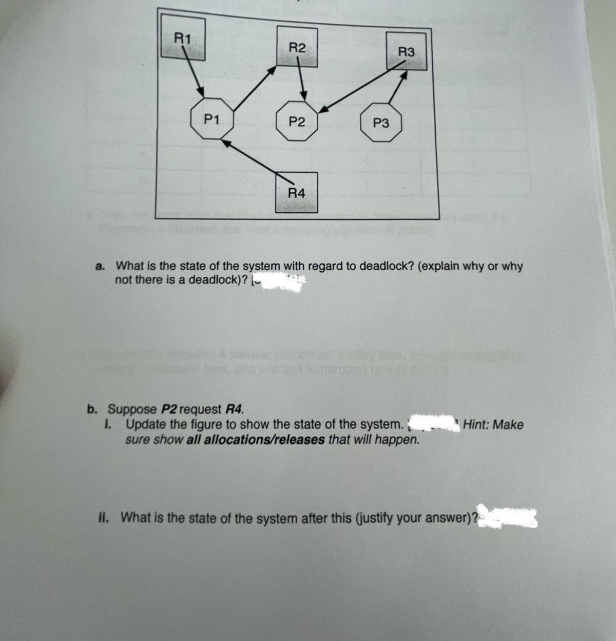 Solved a. ﻿What is the state of the system with regard to | Chegg.com