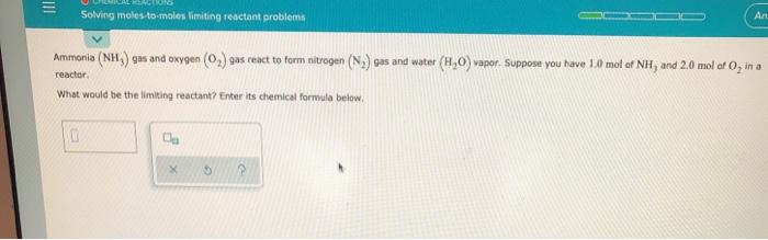 Solved Solving moles-to-moles limiting reactant problems An | Chegg.com
