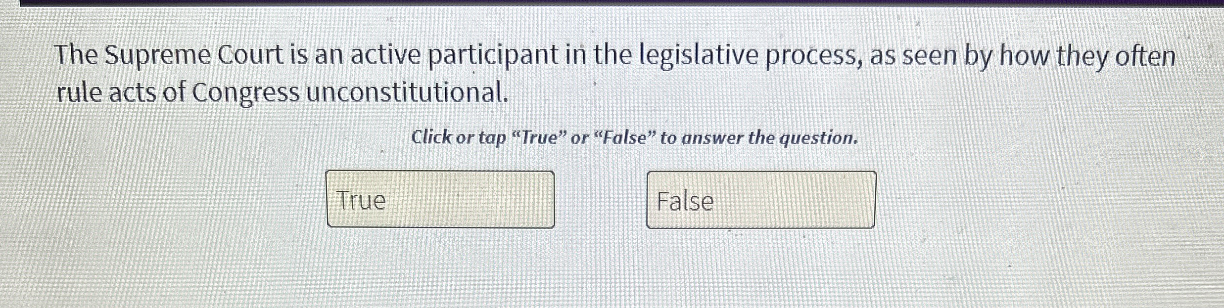 Solved The Supreme Court is an active participant in the | Chegg.com