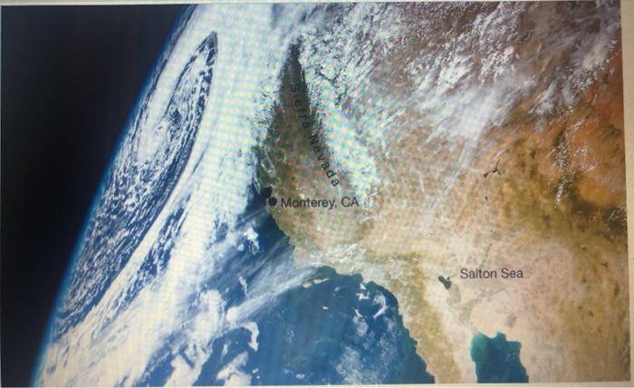 Solved this wintertime satellite image shows a large | Chegg.com