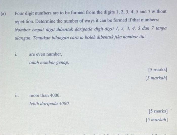 Solved Four digit numbers are to be formed from the digits ( | Chegg.com