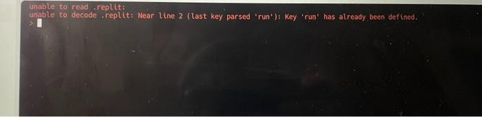 Solved Files unable to read, replit: unable to decode , | Chegg.com