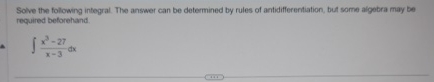 Solved Solve the following integral. The answer can be | Chegg.com