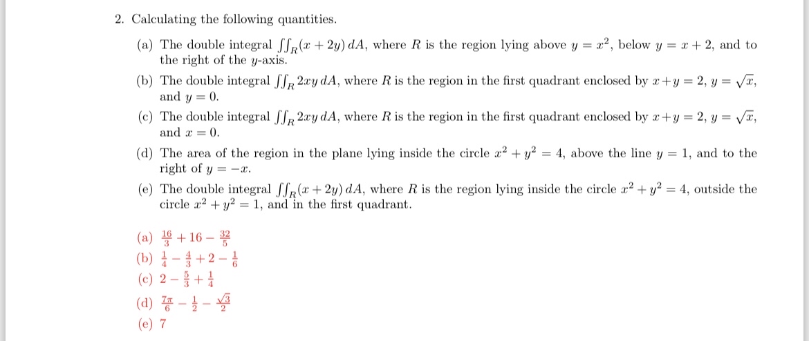 Solved Calculating the following quantities.(a) ﻿The double | Chegg.com