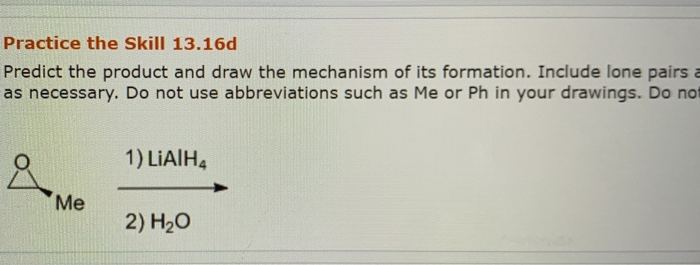 Solved Practice the Skill 13.16d Predict the product and | Chegg.com